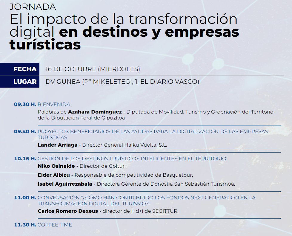 Jornada: El impacto de la transformación digital en destinos y empresas ...